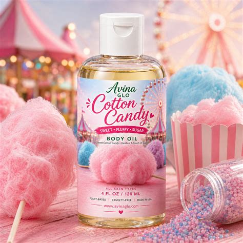 Cotton Candy Body Oil New Avina Glo