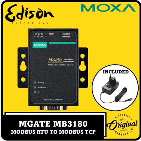 Jual Moxa Mgate Mb Port Serial To Ethernet Modbus Gateway Rtu To Tcp Jakarta Barat
