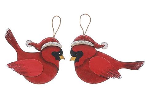 Wooden Cardinal Hanger Asstd Ih Casadecor