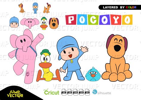 Pocoyo Dxf Svg Pdf Eps Png Clipart Instant Download Etsy