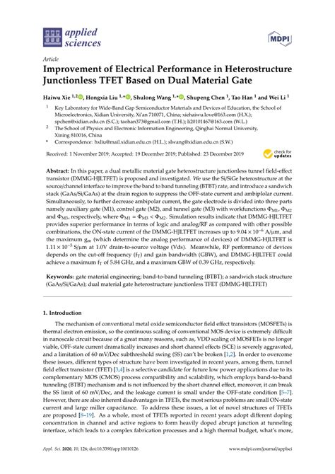 Pdf Improvement Of Electrical Performance In Heterostructure