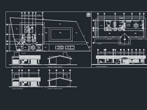 Casa Habitación En Autocad Descargar Cad Gratis 20531 Kb Bibliocad