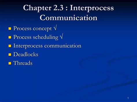 Ppt Chapter 23 Interprocess Communication Powerpoint Presentation