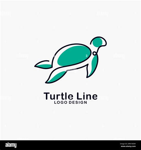 Turtle Line Art Logo Design Stock Vector Image And Art Alamy