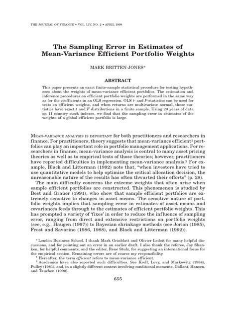 The Sampling Error In Estimates Of Variance Pdf Ordinary Least Squares Errors And Residuals