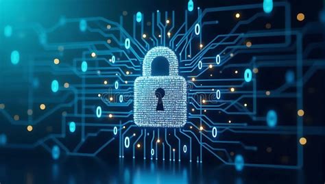 A Digital Lock Surrounded By Glowing Binary Code And Encrypted Symbols