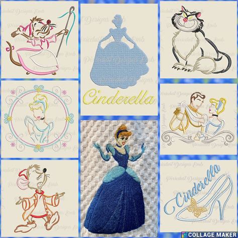 Cinderella Prince Charming Perla Jaq Lucifer Glass Slipper Disney Inspired Embroidered Hand