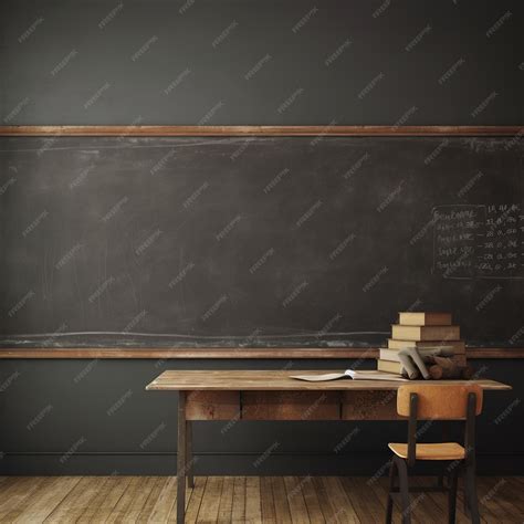 Premium Ai Image Blackboard In A Classroom