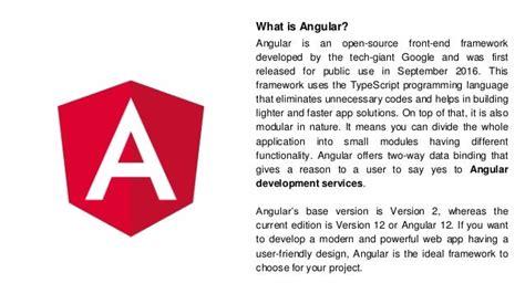 Angular Vs Angular Js Know The Key Differences Ppt