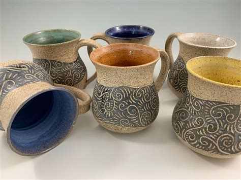 Handmade Speckled Pottery Coffee Mugs Etsy