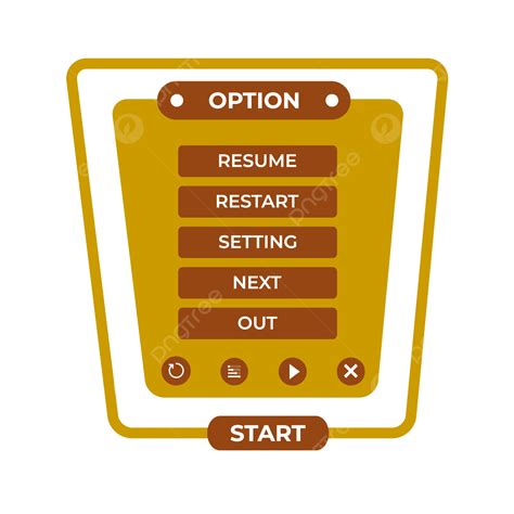 Interface Elements Vector Design Images Amazing Game Interface Elements With Wooden Color