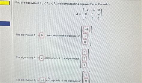 Solved Find The Eigenvalues λ1