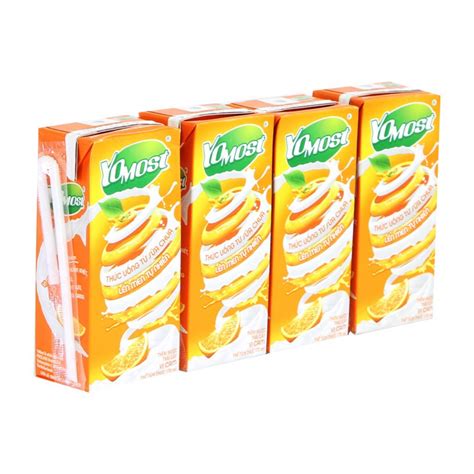 Lốc hộp sữa chua Yomost cam ml Shopee Việt Nam