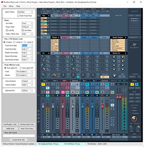 Samplitude Pro X3 Skin Organizervsera