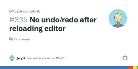 No Undo Redo After Reloading Editor Issue Officedev Script Lab