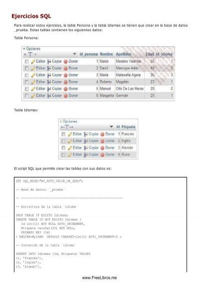 Ejercicios Sql Para Reali