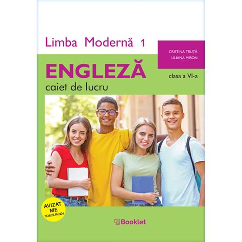 Limba Modernă 1 Engleză Caiet De Lucru Pentru Clasa A Vi A Editura Booklet