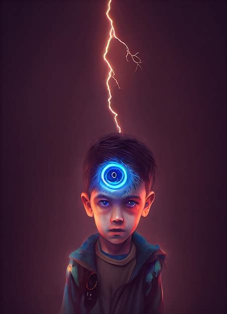 Premium Ai Image Genius Boy With Super Mind Genius Concept