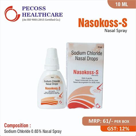 Nasokoss S Nasal Drops Packaging Type Dropper Packaging Size 10 Ml