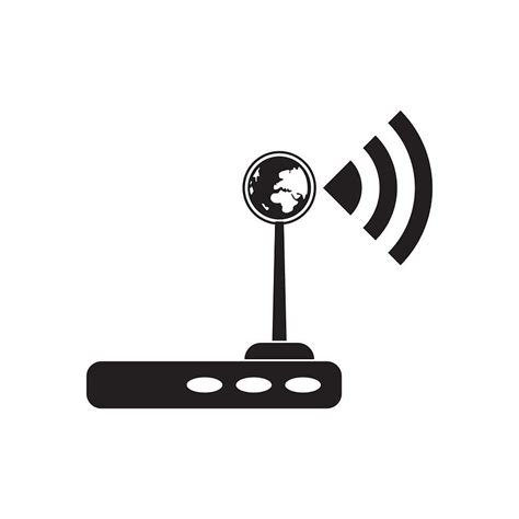 グラフィックタグ 黒と白のwifiモデムベクトルのフラットアイコン Uidownload