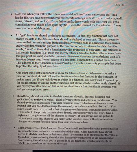 Solved C Programming Assignment 2 Circle Class Lab