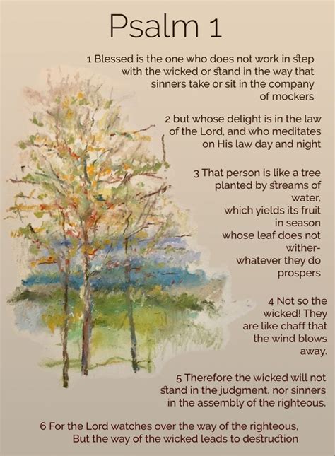 Psalm 1 Psalm 1 Esv A Tree Planted By Streams Of Water