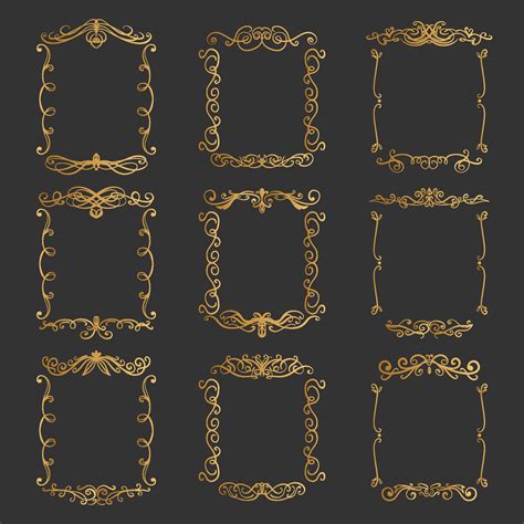 Set Of Elegant Design Elements For Decorative Vector Illustration