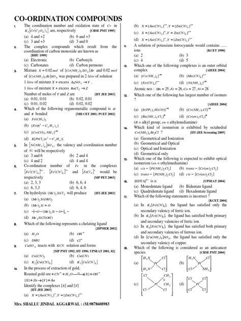 The Coordination Number And Oxidation State Of Pdf Coordination