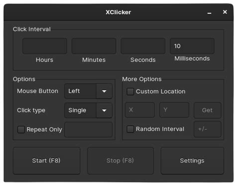XClicker Auto Clicker For Linux