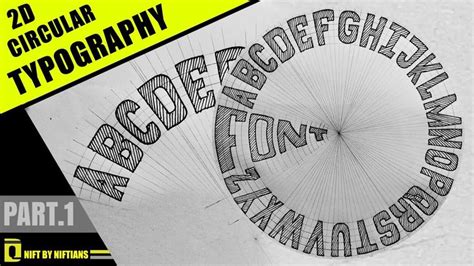 2d Circular Typography A To Z Part 1 [dezine Quest] In 2022