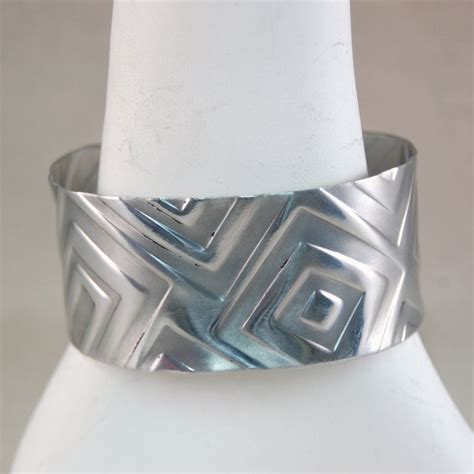 Aluminum Cuff Bracelet Wide Cuff Metal Cuff Bracelet Etsy
