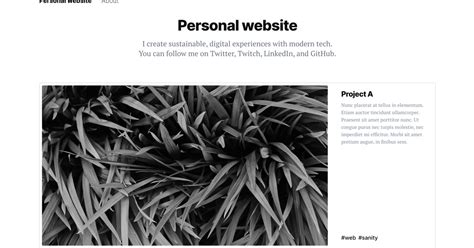 Personal Website With Built In Content Editing Templates