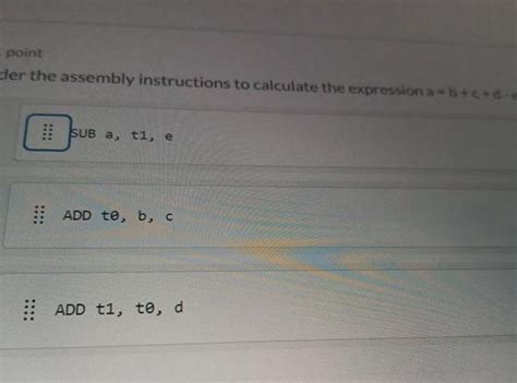 Solved Pointder The Assembly Instructions To Calculate The Chegg