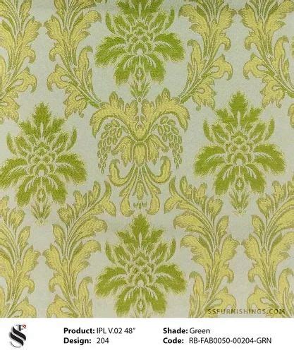 Printed Green Jacquard Curtain Fabric For Window GSM GSM At Meter In Thane