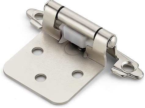 Ravinte 50 Pack 25 Pairs 1 2 Inch Overlay Cabinet Hinges Satin Nickel