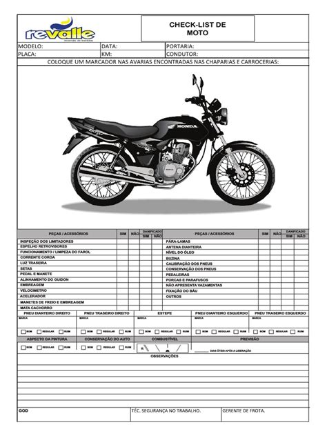 Check List Motos Pdf