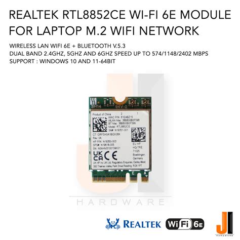 Realtek Rtl8852ce Wi Fi 6e Card For Notebook Wifi Bluetooth V 5 3