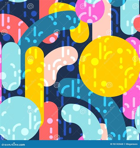 Geometric Abstract Seamless Pattern Linear Motif Background Stock