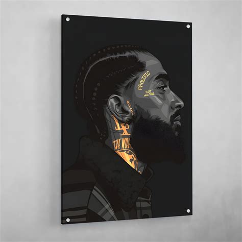 Nipsey Hussle Canvas Nipsey Hussle Wall Art Nipsey Hussle Etsy