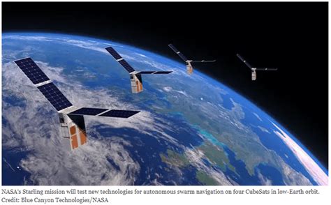 Nasas Robotic Swarm Takes Flight Communications Achieved For Four Starling Cubesats R