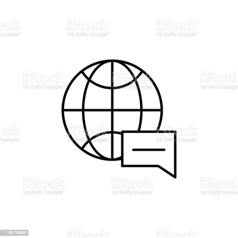 消息圖示簡單行地球圖示的輪廓向量的 Ui 和 Ux網站或移動應用程式向量圖形及更多互聯網圖片 互聯網 商務 地圖 Istock