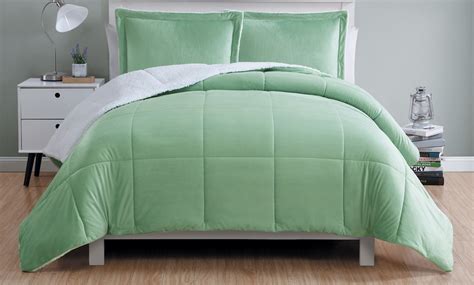 Micromink And Sherpa Reversible Comforter Set Or Piece Groupon