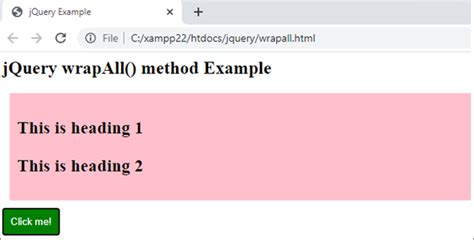 JQuery WrapAll Method CodingTag