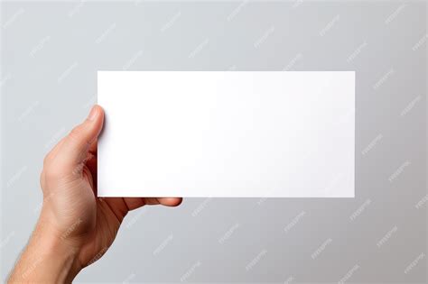 Premium Ai Image A Human Hand Holding A Blank Sheet Of White Paper Or