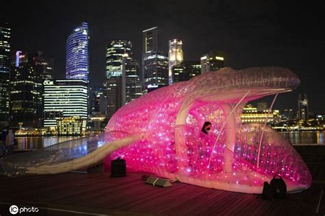 新加举办灯光艺术展 璀璨灯火点亮滨海湾 搜狐大视野 搜狐新闻