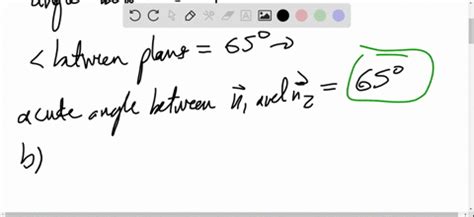 SOLVED The Figure Shows Two Planes And Their Normal Vectors A What Is The Angle Between The