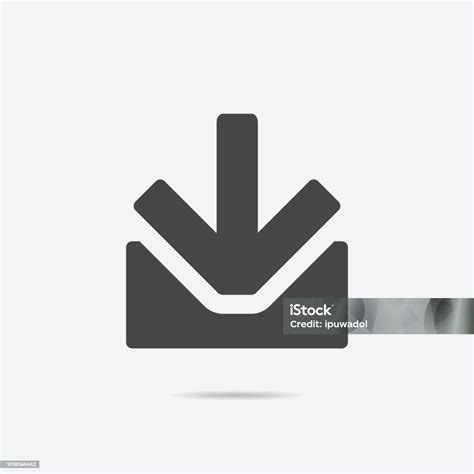 下載圖示平面樣式在後臺隔離下載網站和應用程式設計的符號符號向量圖形及更多下載圖片 下載 互聯網 商務 Istock