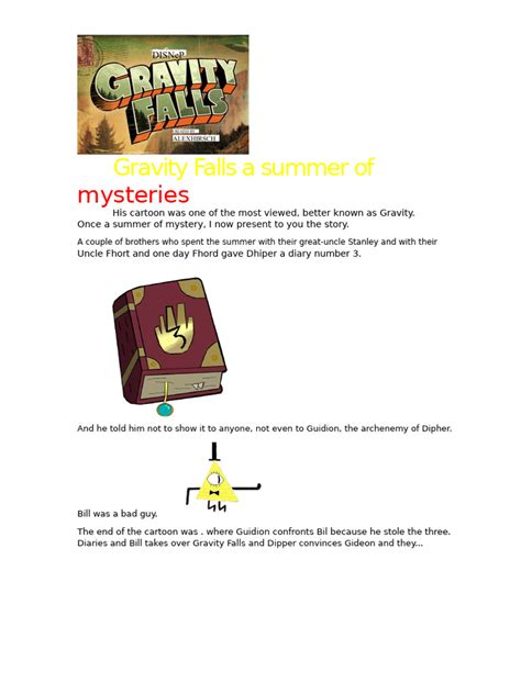 Gravity Falls A Summer Of Mysteries Pdf
