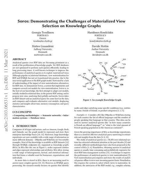 Pdf Sofos Demonstrating The Challenges Of Materialized View