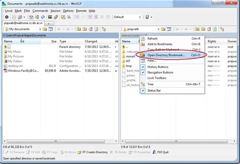 Using Winscp